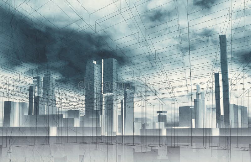 Abstract City Skyline Isolated on White Stock Illustration ...