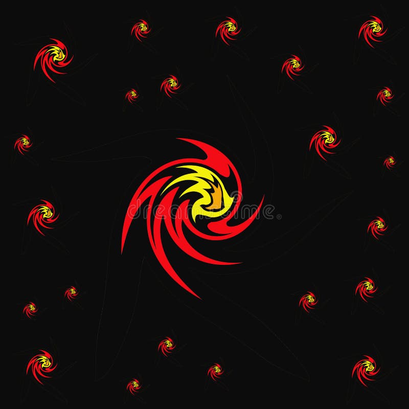 Abstract and Contemporary Digital Art Dancing Flame Pattern Design ...