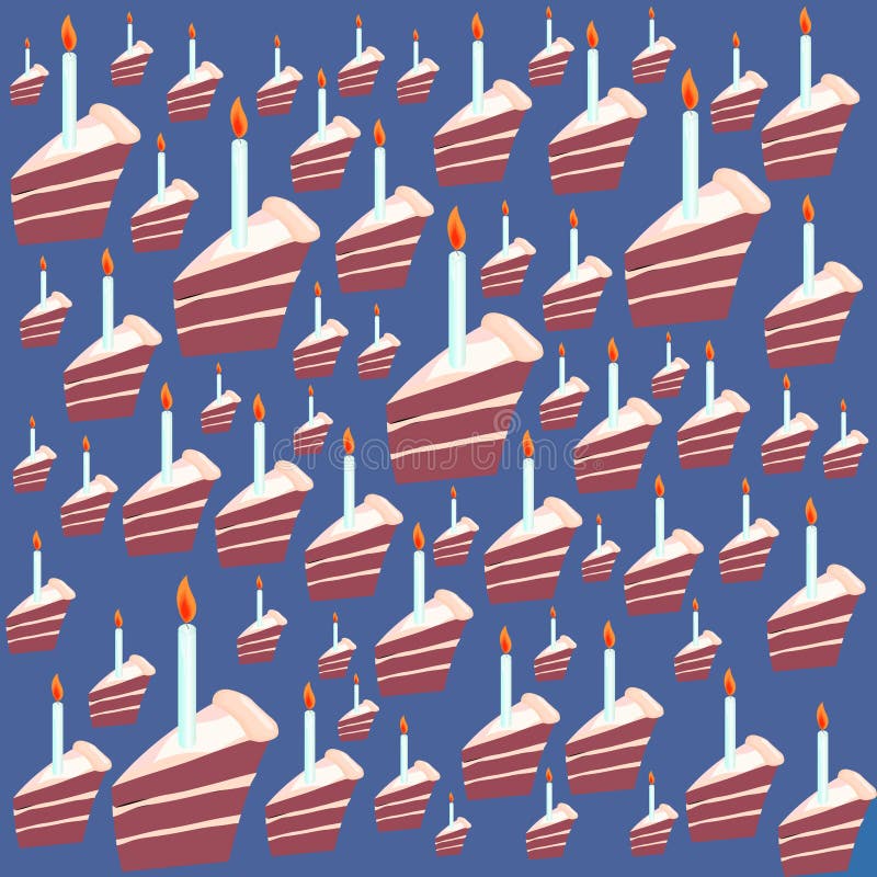 Abstract and Contemporary Digital Art Birthday Cake Design Stock ...