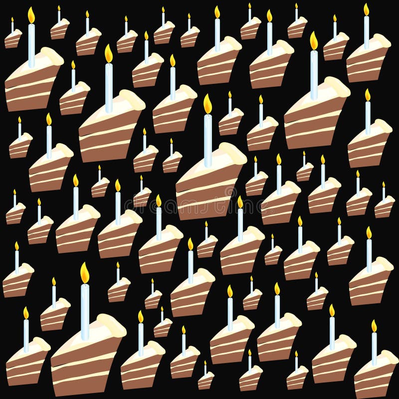 Abstract and Contemporary Digital Art Birthday Cake Design Stock ...