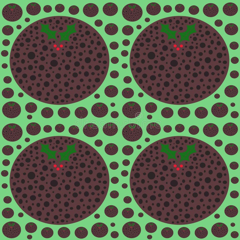 Abstract and Contemporary Digital Art Christmas Pudding Pattern Design ...