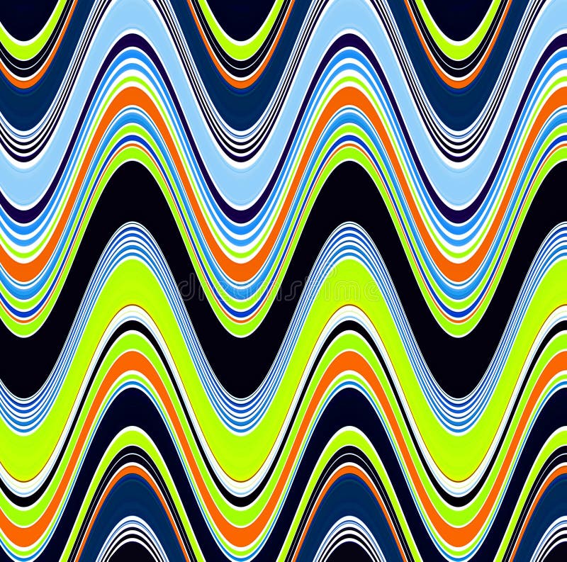 Abstract and Contemporary Digital Art Colourful Wave Design Stock ...