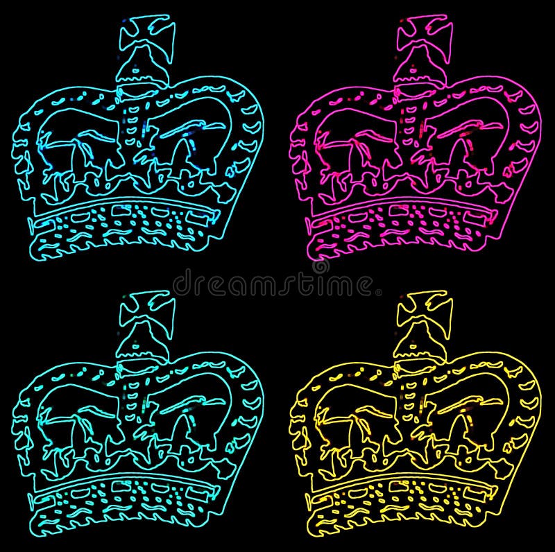 Abstract and Contemporary Digital Art Crown Design Stock Image - Image ...