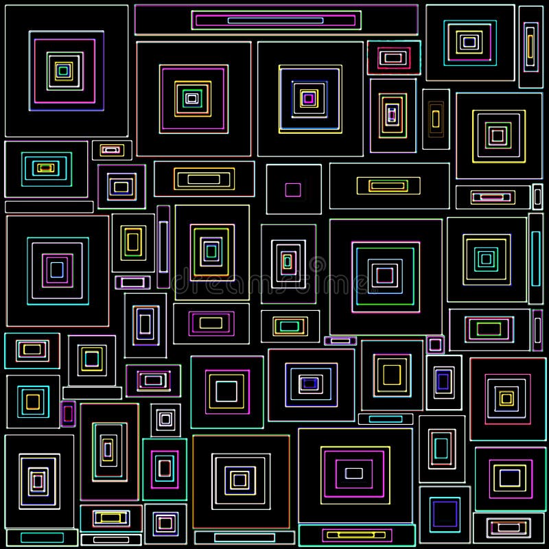Abstract and Contemporary Digital Art Square Design Stock Illustration ...