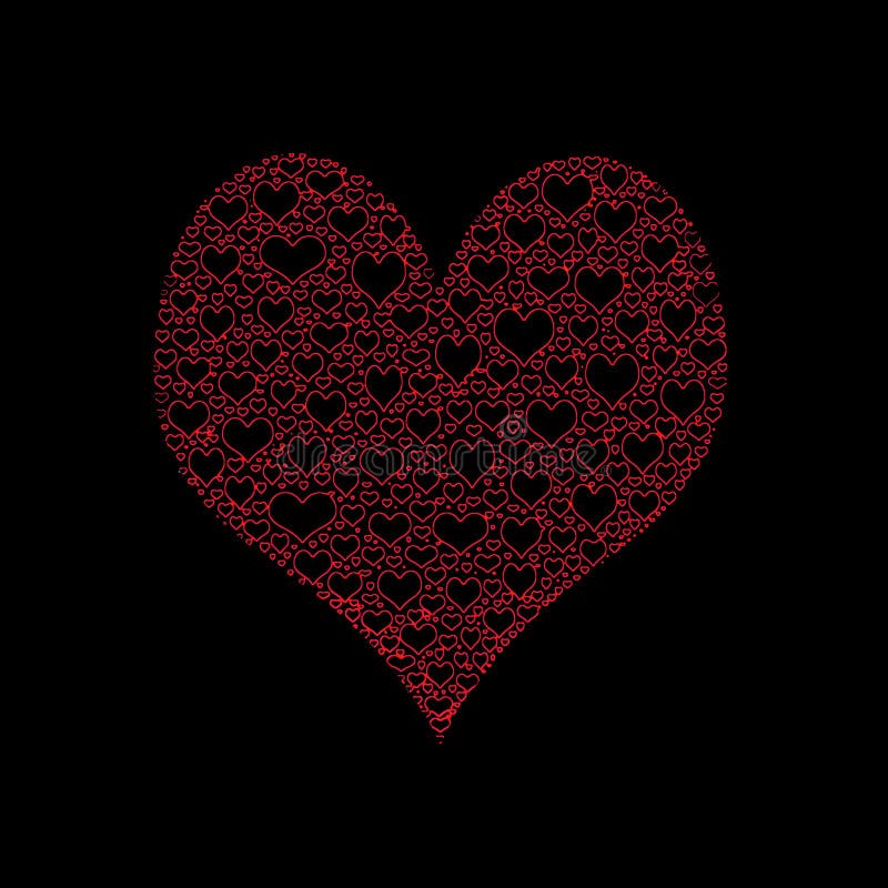 Abstract and Contemporary Digital Art Love Heart Pattern Design Stock ...