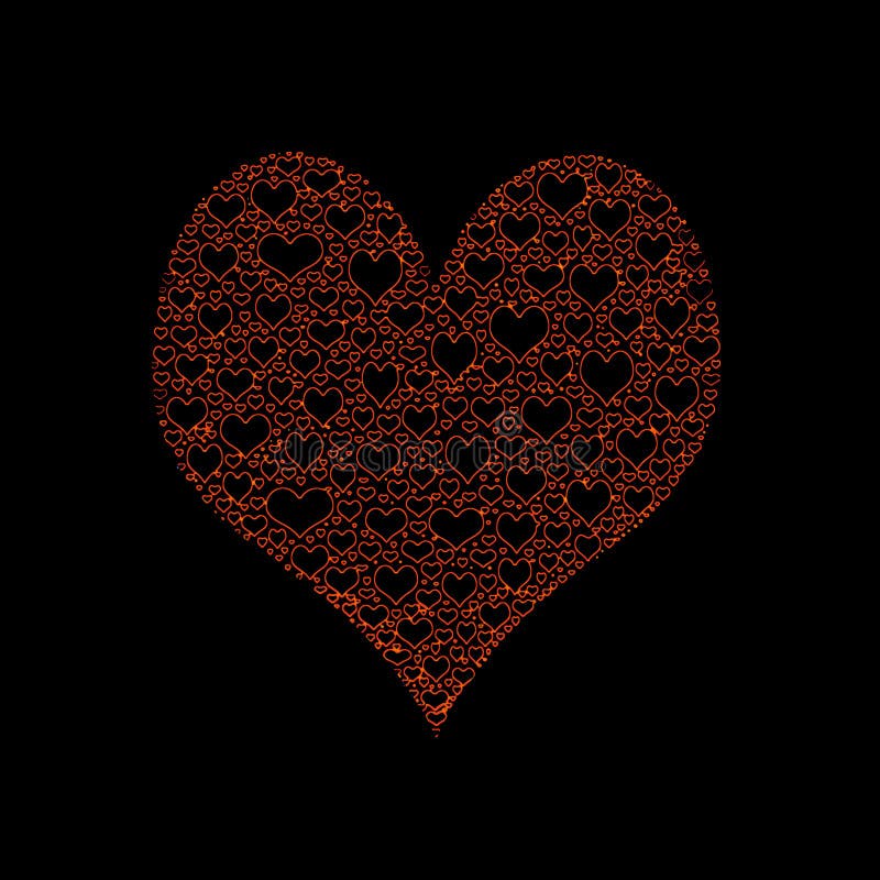 Abstract and Contemporary Digital Art Love Heart Pattern Design Stock ...