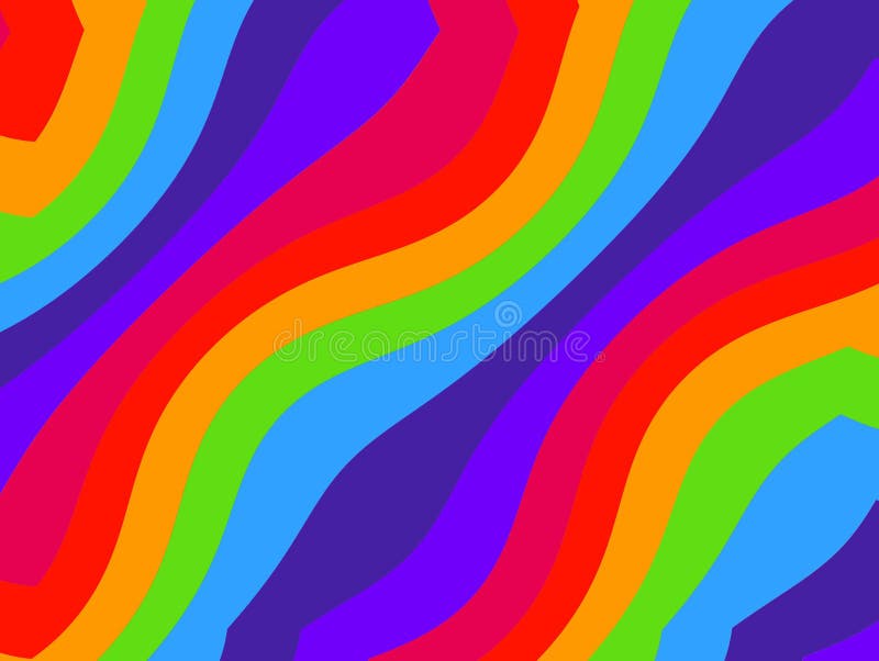 Abstract and Contemporary Digital Art Multi-coloured Stripes Design ...