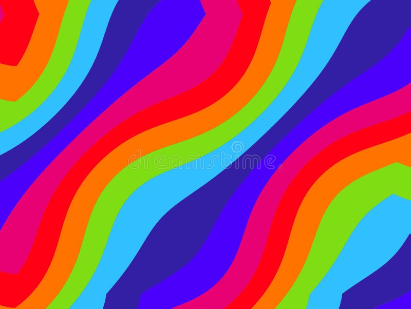 Abstract and Contemporary Digital Art Multi-coloured Stripes Design ...