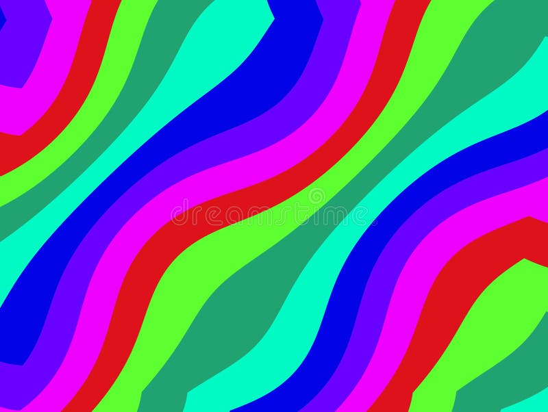 Abstract and Contemporary Digital Art Multi-coloured Stripes Design ...