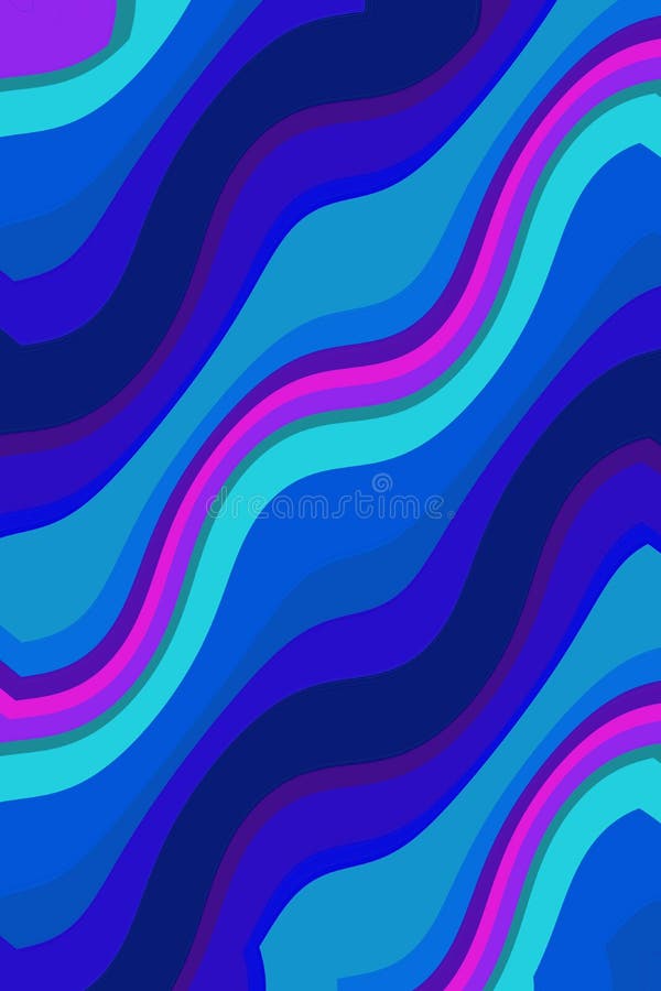 Abstract and Contemporary Digital Art Multi-coloured Waves Pattern ...