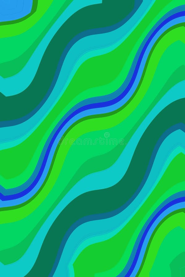 Abstract and Contemporary Digital Art Multi-coloured Waves Pattern ...