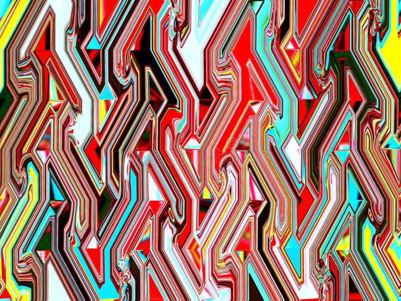 Abstract and Contemporary Digital Art Pattern Design Stock Illustration ...