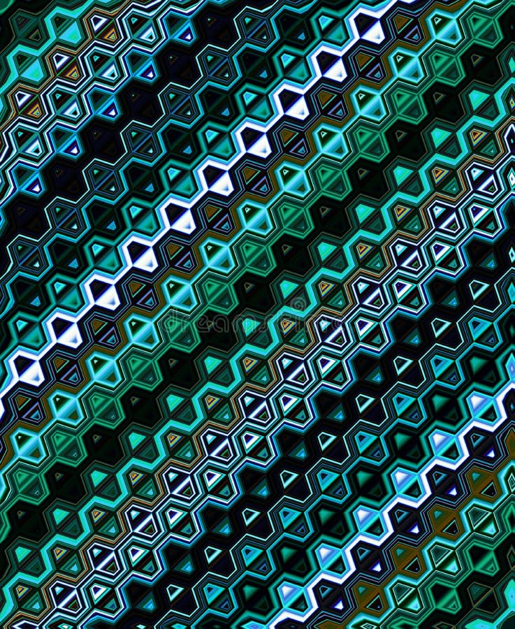 Abstract and Contemporary Digital Art Pattern Design Stock Illustration ...