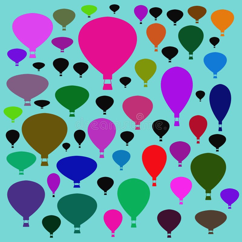 Abstract and Contemporary Digital Art Seamless Balloons Design Stock ...