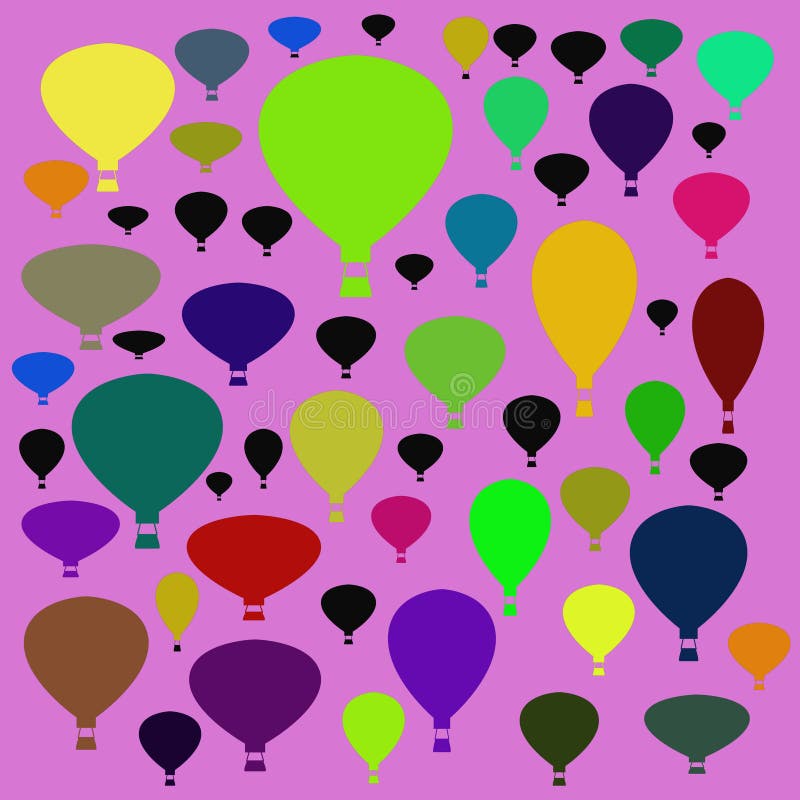 Abstract and Contemporary Digital Art Seamless Balloons Design Stock ...