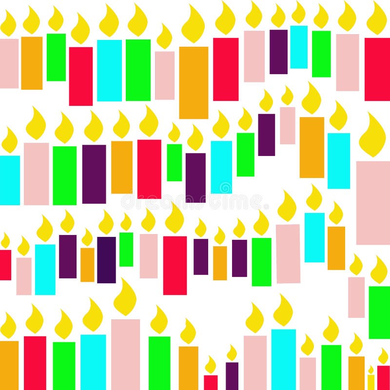 Abstract and Contemporary Digital Art Seamless Candle Design Stock ...