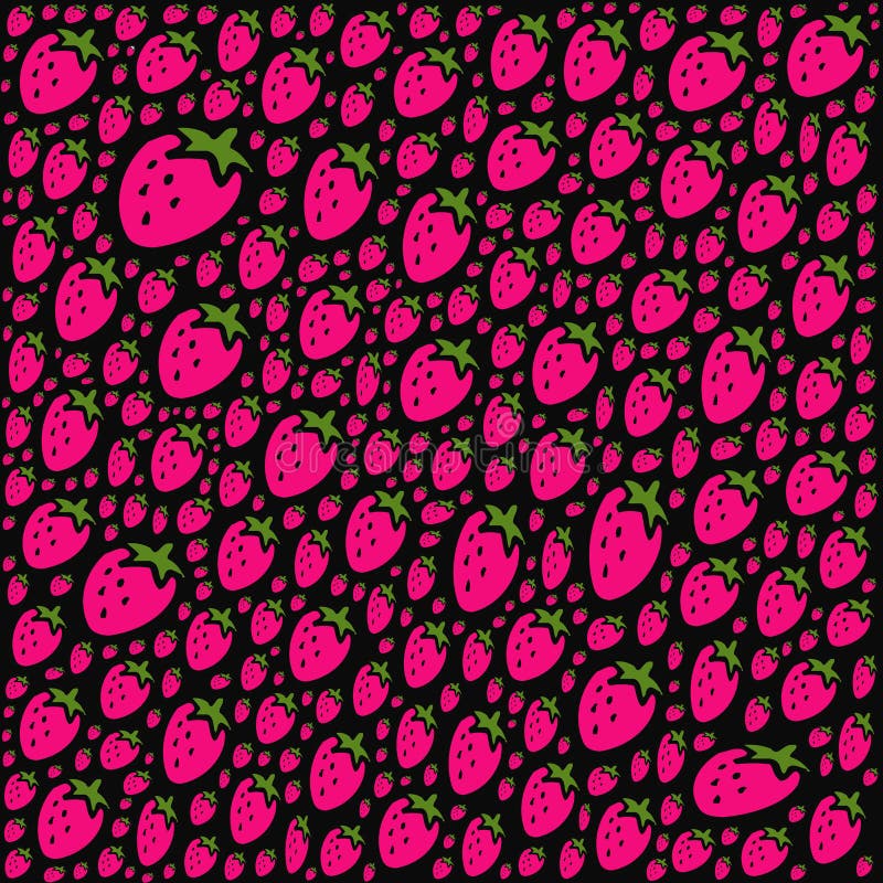 Abstract and Contemporary Digital Art Strawberry Design Stock ...