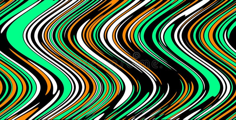 Abstract and Contemporary Digital Art Waves Pattern Design Stock ...