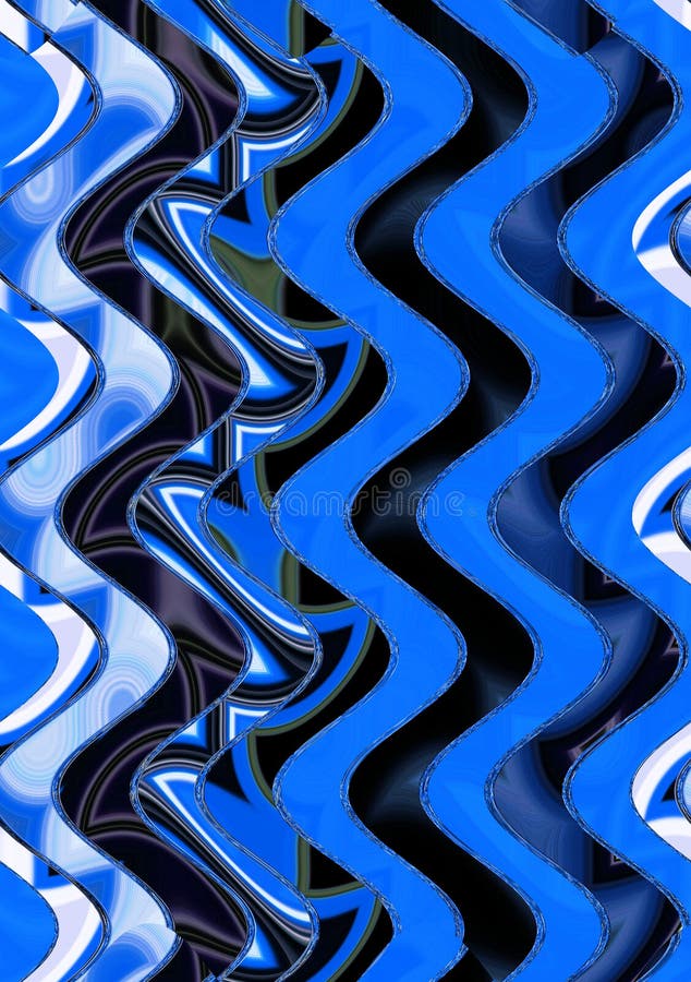 Abstract and Contemporary Digital Art Waves Pattern Design Stock ...