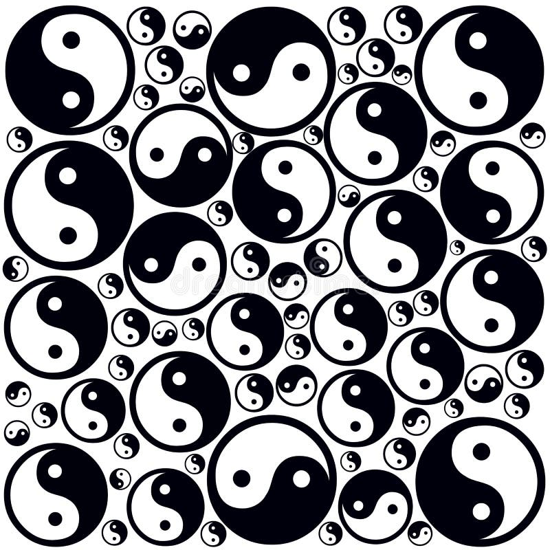 Abstract and Contemporary Digital Art Yin Yang Pattern Design Stock ...