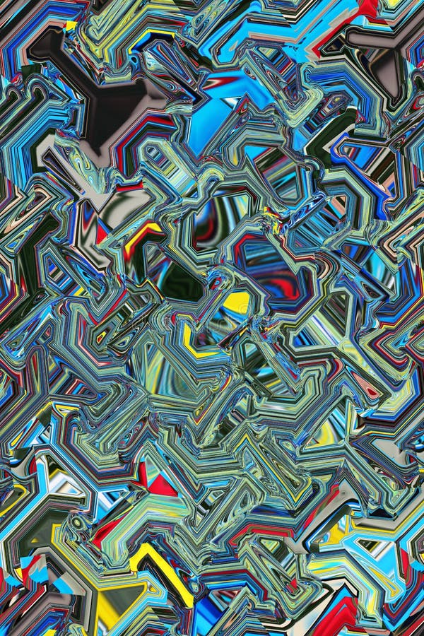 Abstract and Contemporary Digital Hallucination Art Design Stock ...