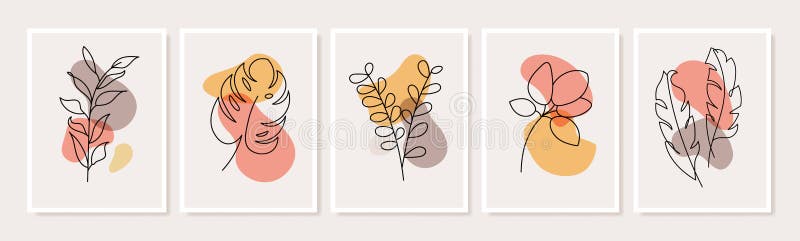 Abstract Contemporary Flower Minimal Modern Vector Design. Minimal ...