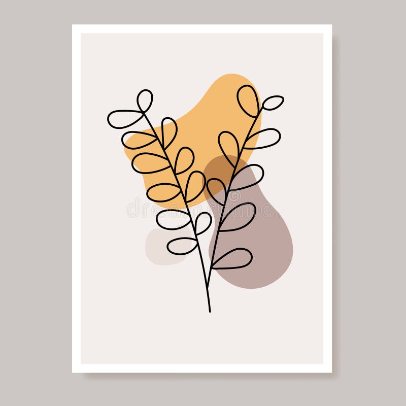 Abstract Contemporary Flower Minimal Modern Vector Design. Minimal ...