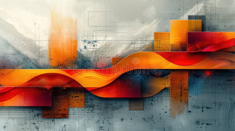 Abstract Contemporary Modern Art Design Concept Stock Illustration ...