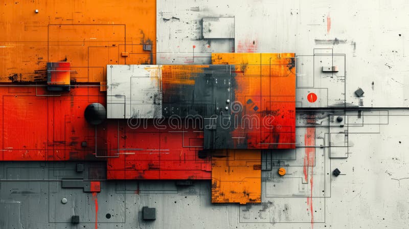 Abstract Contemporary Modern Art Design Concept Stock Illustration ...