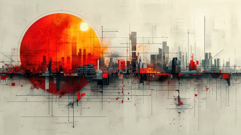 Abstract Contemporary Modern Art Design Concept Stock Illustration ...