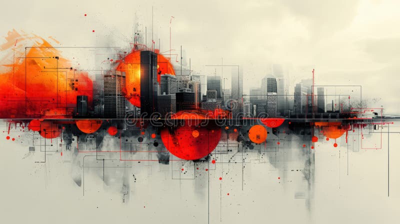 Abstract Contemporary Modern Art Design Concept Stock Illustration ...