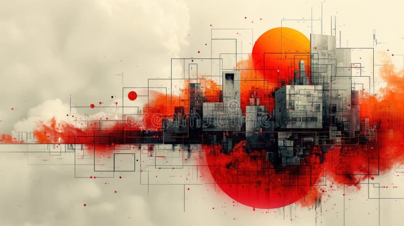Abstract Contemporary Modern Art Design Concept Stock Illustration ...