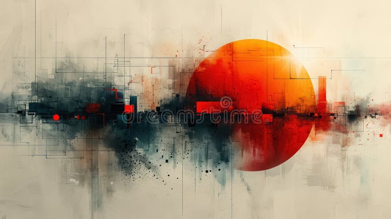 Abstract Contemporary Modern Art Design Concept Stock Illustration ...