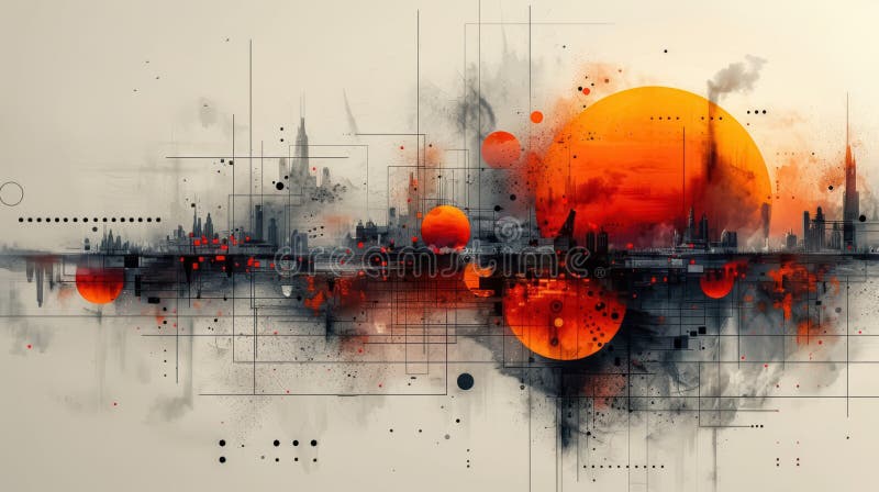 Abstract Contemporary Modern Art Design Concept Stock Illustration ...