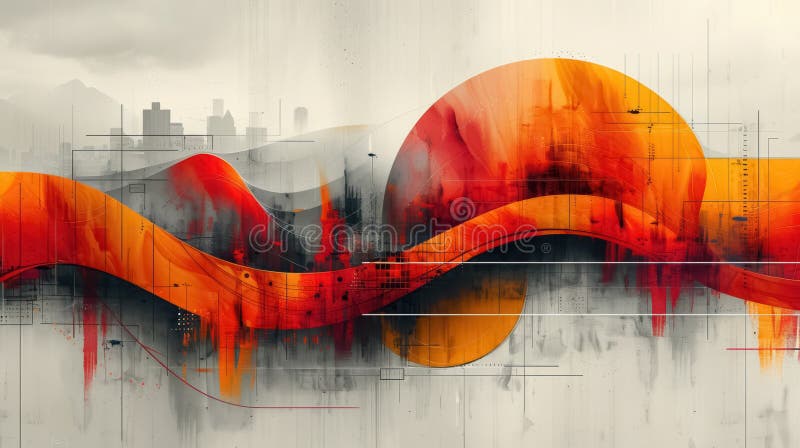 Abstract Contemporary Modern Art Design Concept Stock Illustration ...