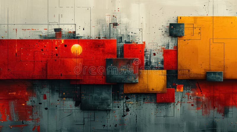 Abstract Contemporary Modern Art Design Concept Stock Illustration ...