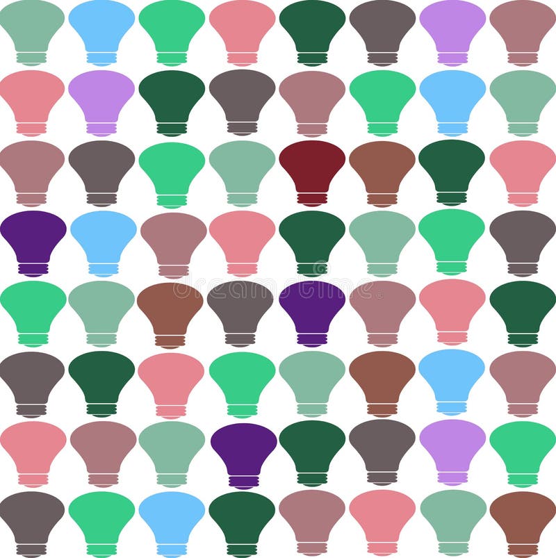 Abstract and Contemporary Digital Art Seamless Light Bulb Design Stock ...