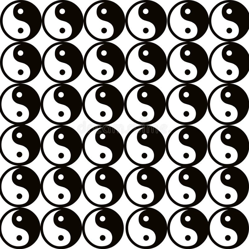 Abstract and Contemporary Digital Art Seamless Yin Yang Design Stock ...
