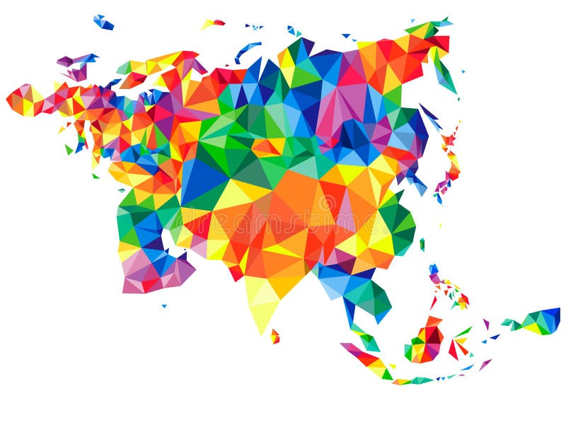 Abstract Continent of Africa from Triangles. Origami Style Stock Vector ...