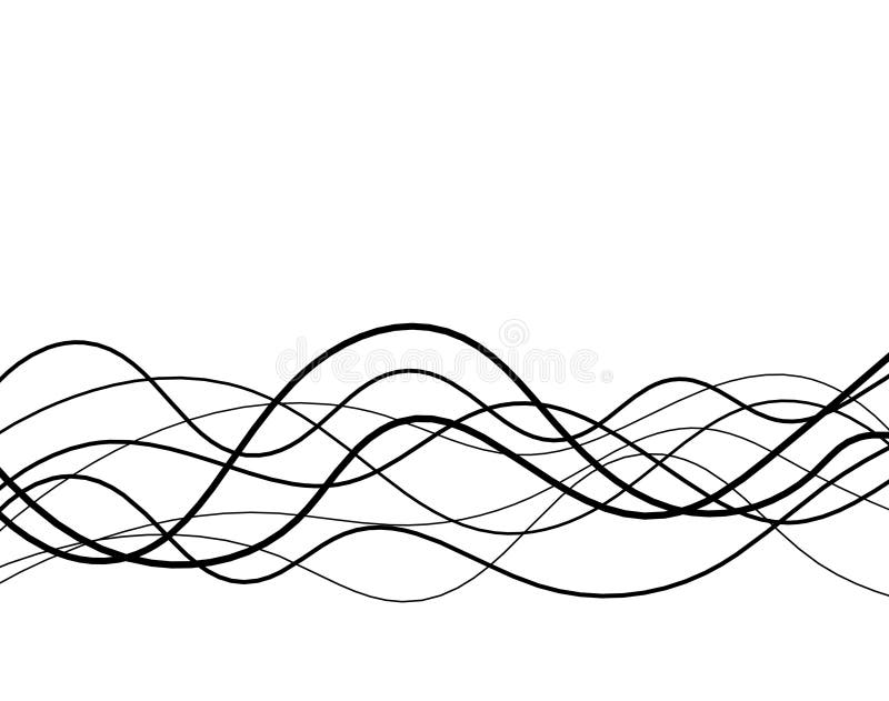 Abstract Continuous Lines Drawing on White Background Stock Vector ...