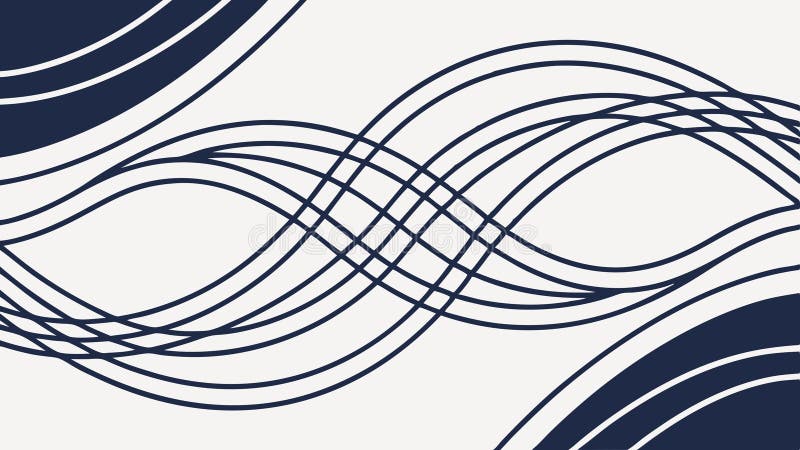 Abstract Continuous Wavy Lines Pattern, Dynamic Flow, Vector Design Generative AI Stock ...