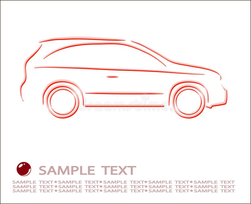 Abstract contour of car stock vector. Illustration of business - 23639872