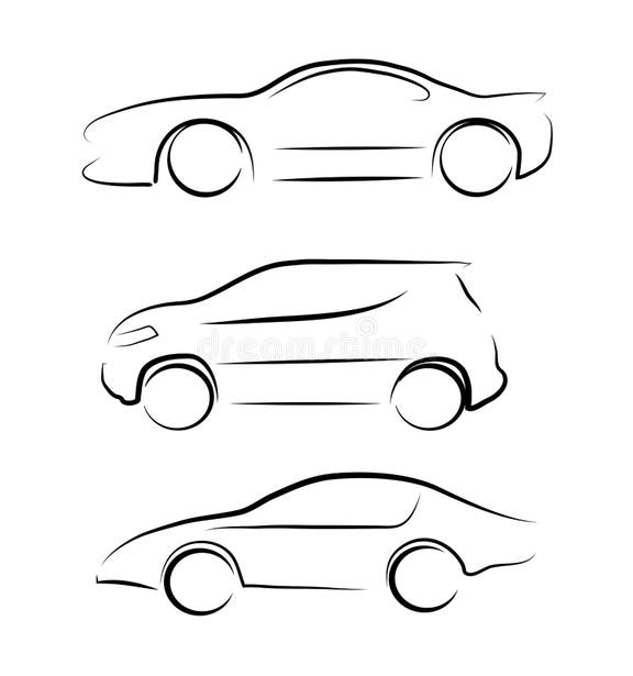 Abstract contour of car stock vector. Illustration of business - 23639872