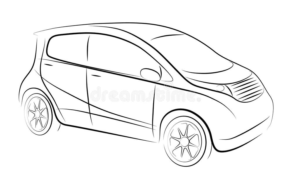 Abstract contour of car stock vector. Illustration of foreign - 23923061