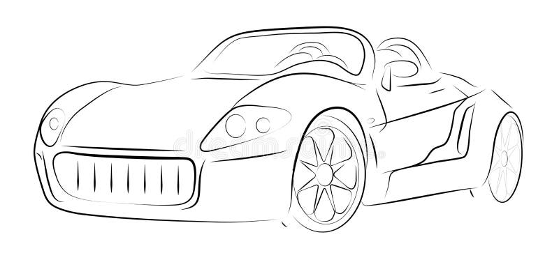 Abstract contour of car stock vector. Illustration of idea - 23923066