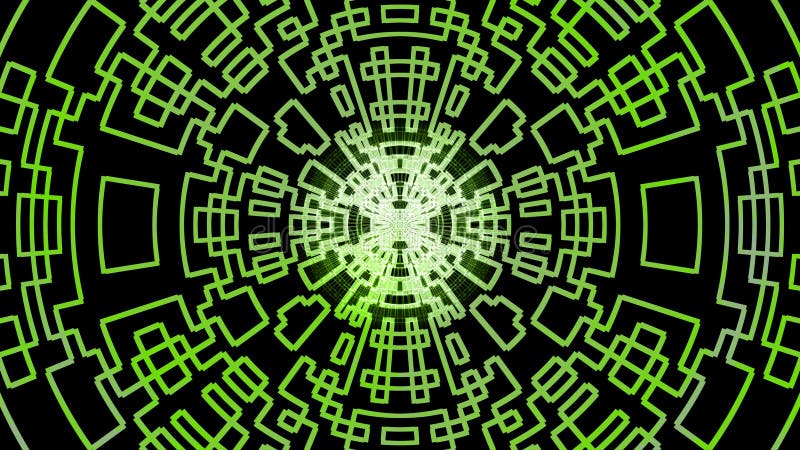 Abstract Contour Green Digital Design Stock Illustration - Illustration ...