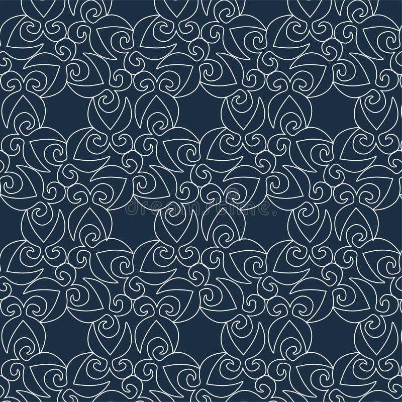 Abstract Contour Pattern on Blue Background. Stock Vector ...