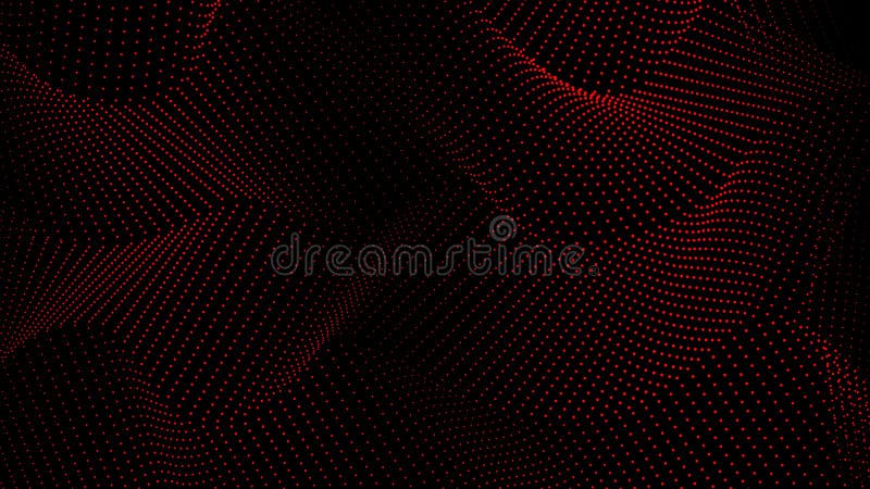 Abstract Contour Wave Red Lines on Dark Black Background Stock Vector ...