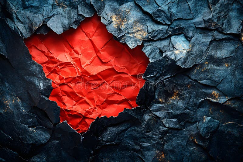 Abstract Contrast of Red and Black Rocks - Textured Background for ...