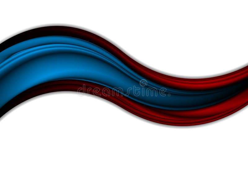 Abstract Contrast Red Blue Waves Stock Vector - Illustration of ...
